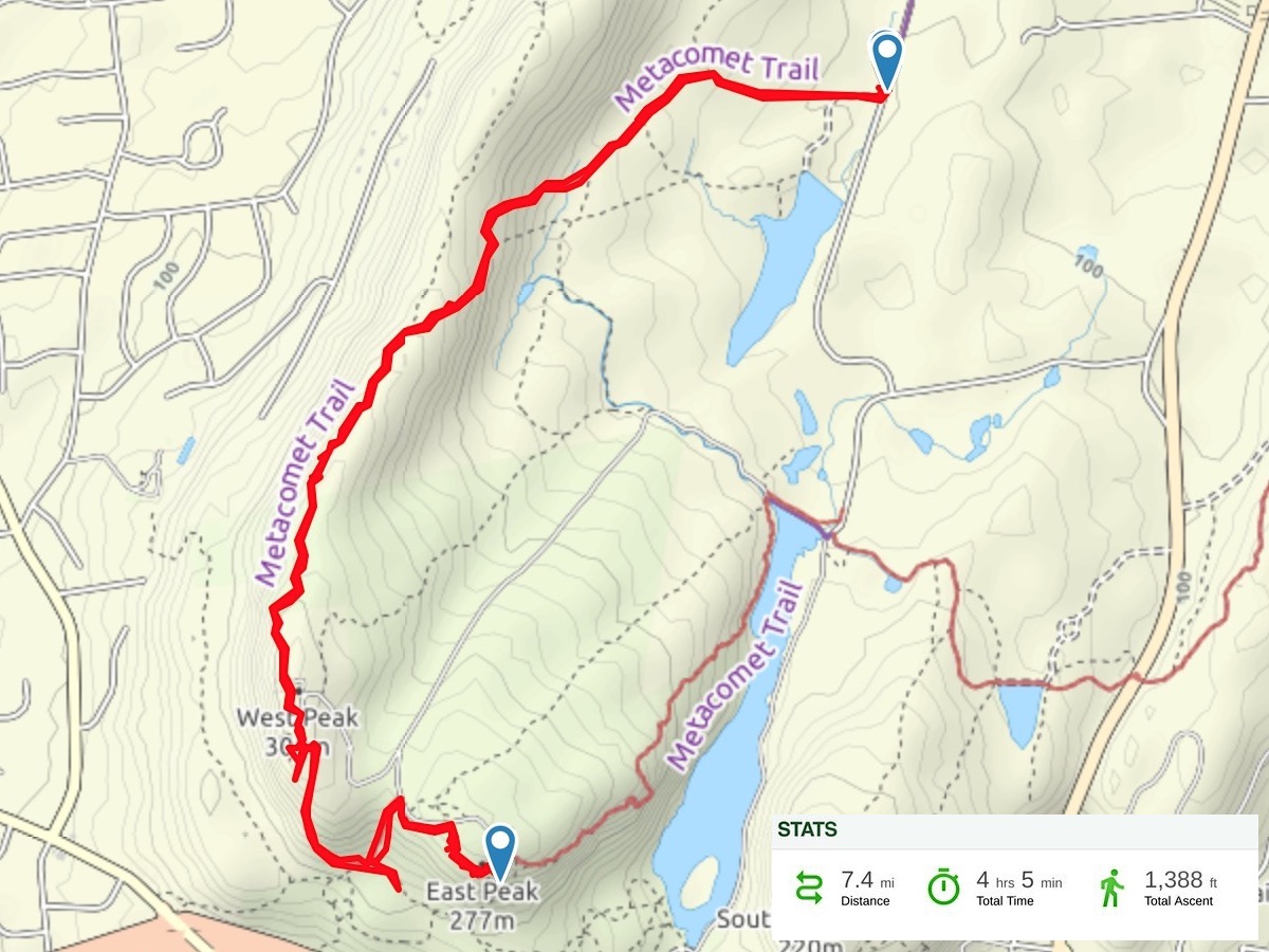 Metacomet Trail, Castle Craig, CT – Track – dirk flachbart